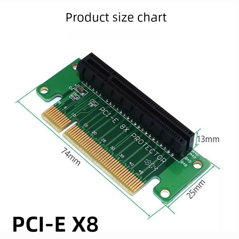 PCIe x8 адаптер, 90-градусный угол для расширения видеокарты в серверном корпусе