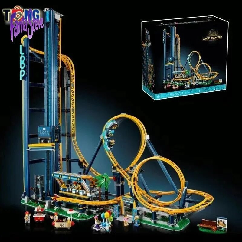 Конструктор Американские горки: Мертвая петля 3756 деталей Электрическая версия 66503