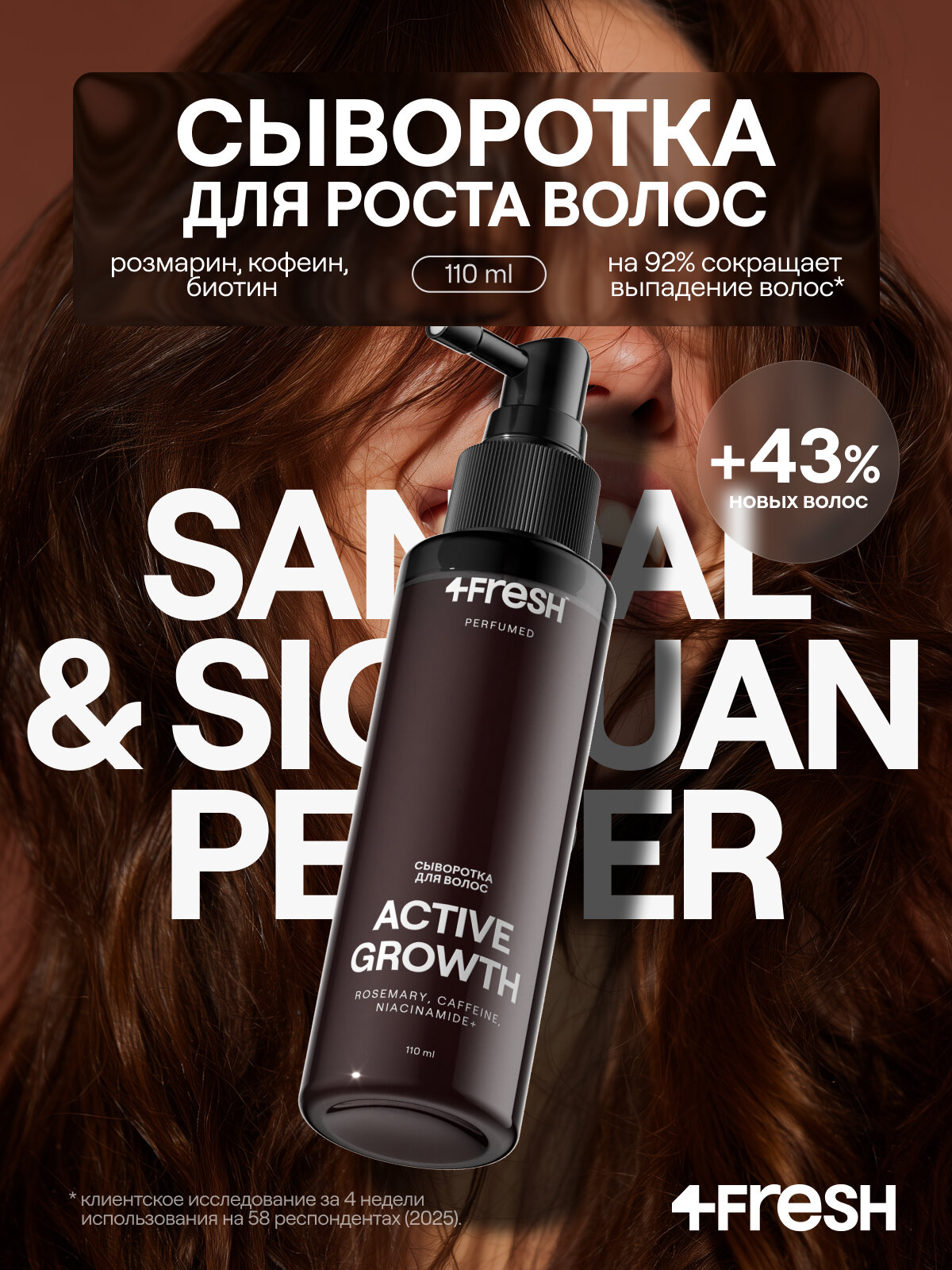Спрей сыворотка активатор для роста волос 4FRESH "Active Growth"