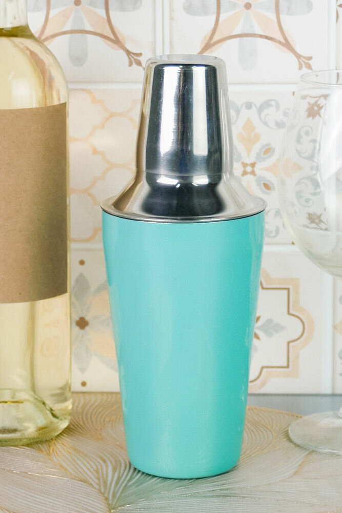 Шейкер для коктейлей мискела, нержавеющая сталь, бирюзовый, 500 мл, Koopman International A12405940-3