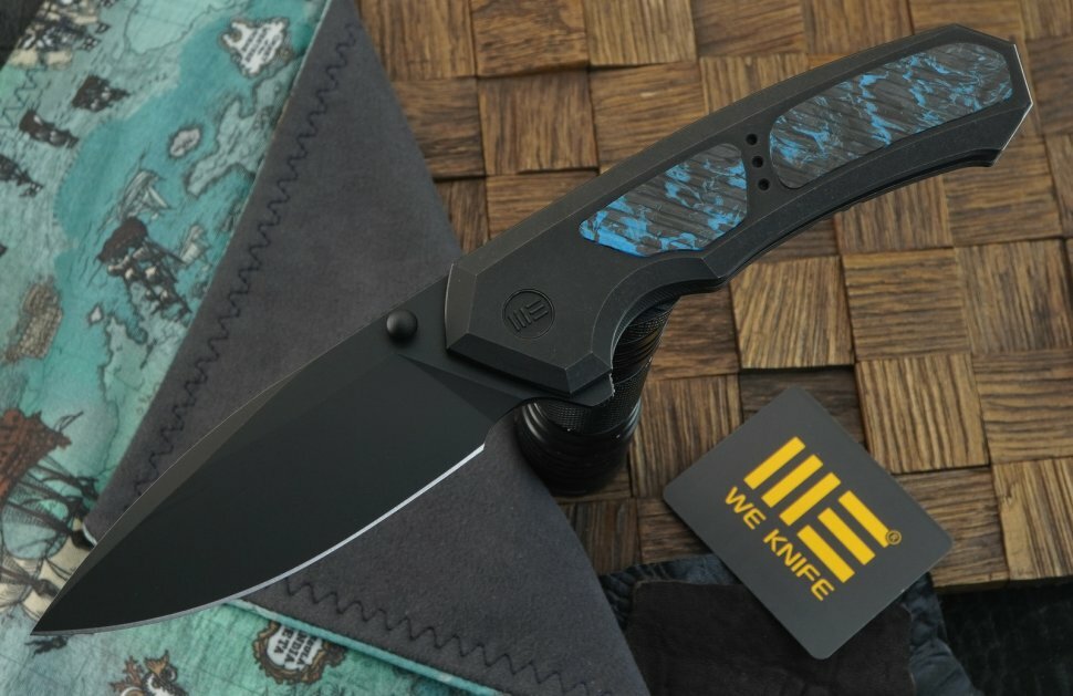 Складной нож We Knife Corwyn, сталь M390, BW, рукоять титан/ карбон