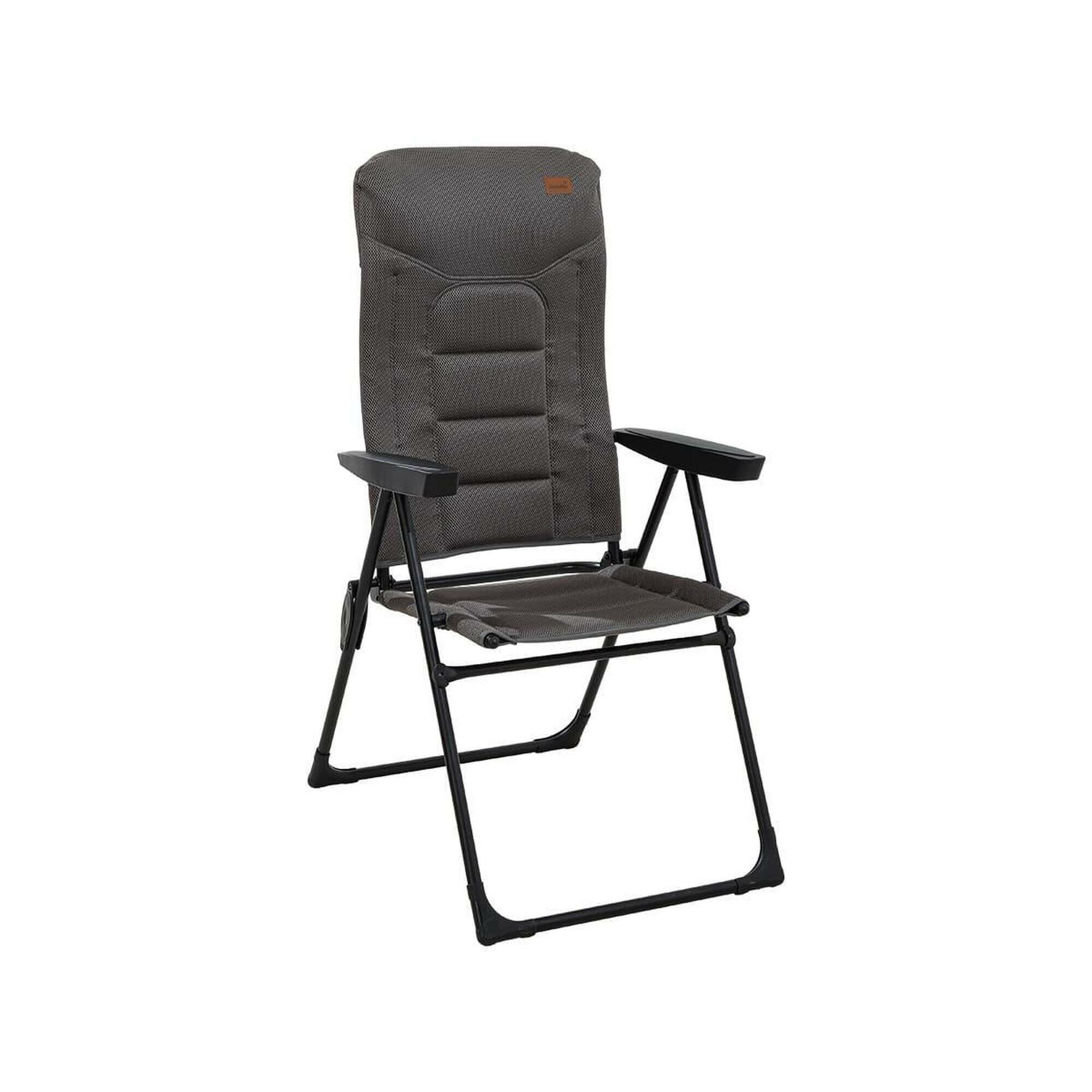 Decathlon Кемпинговый стул Skandika Kvist - с алюминиево-стальным каркасом, макс. нагрузка до 150 кг, складной. Цвет серо-коричневый