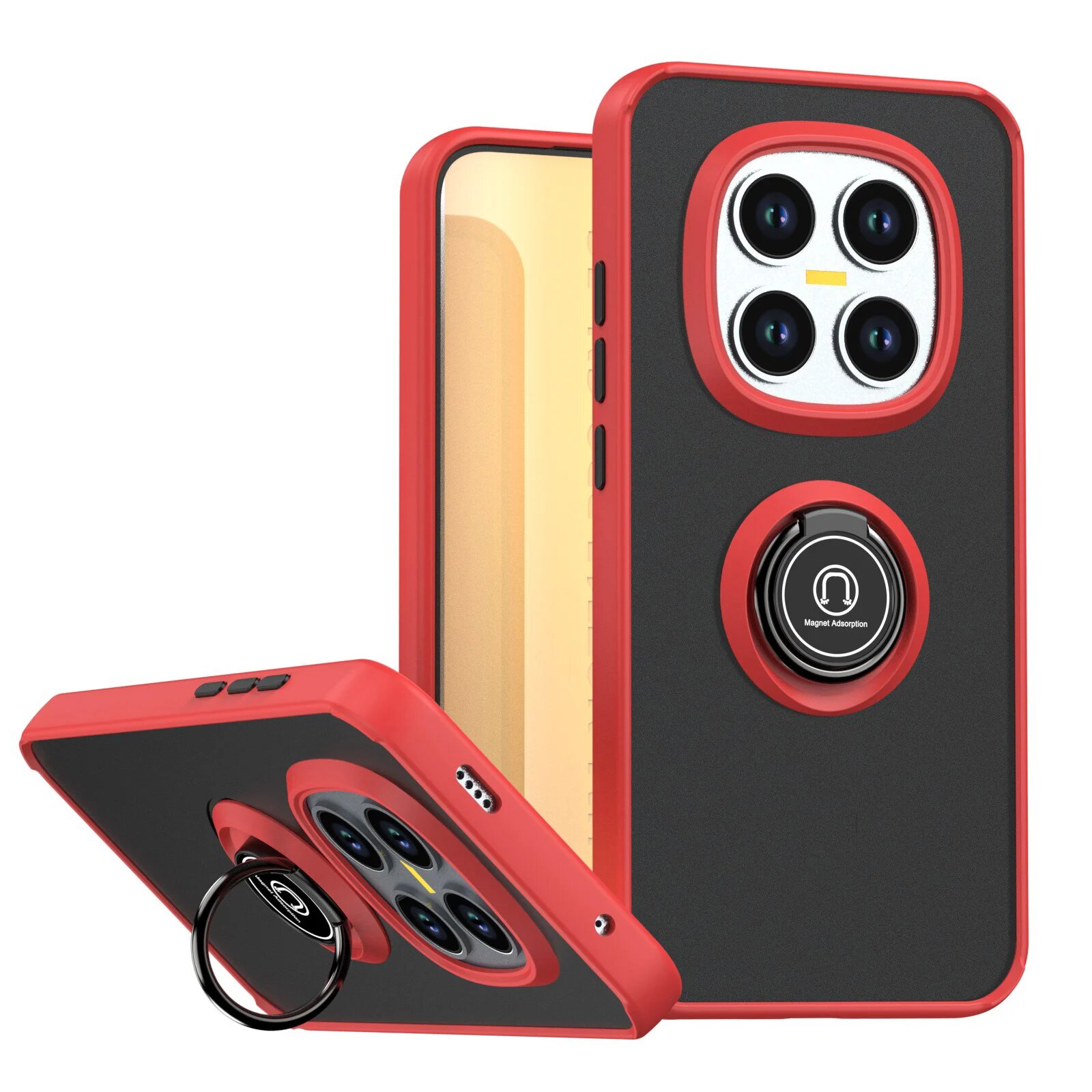 Чехол-накладка с креплением на 360° и магнитом для Xiaomi Poco M8 / Redmi Poco Красный, Red, Poco M8