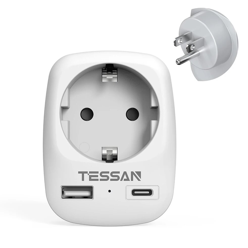 Переходник TESSAN TS-611-US-C для путешествий EU в США