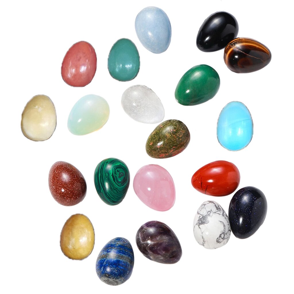 20 шт, пасхальные яйца из натурального камня (случайные и не повторяющиеся)