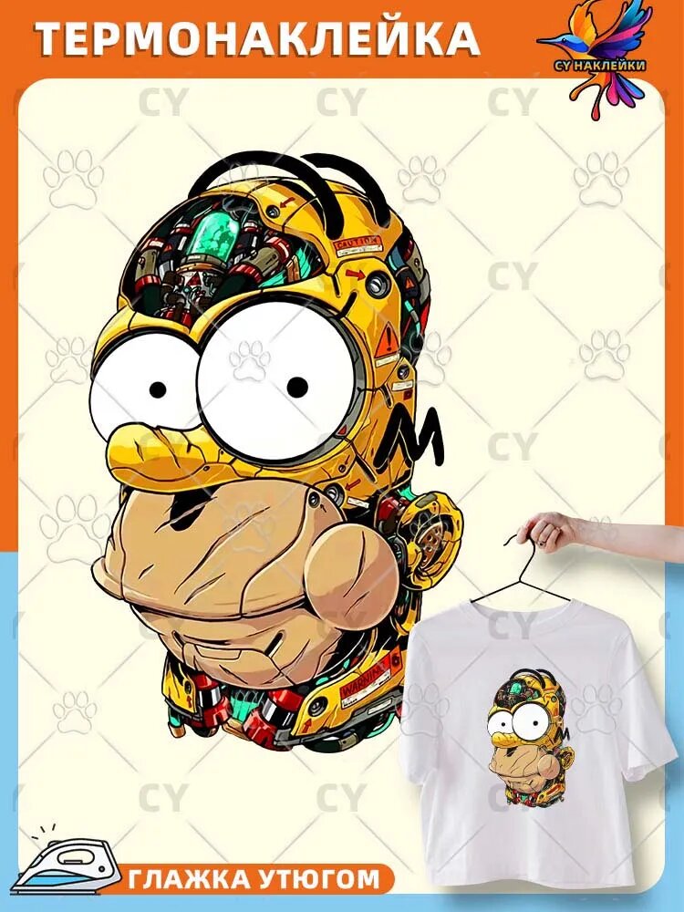 Термонаклейка на одежду The Simpsons и Bart Simpson логотипы брендов