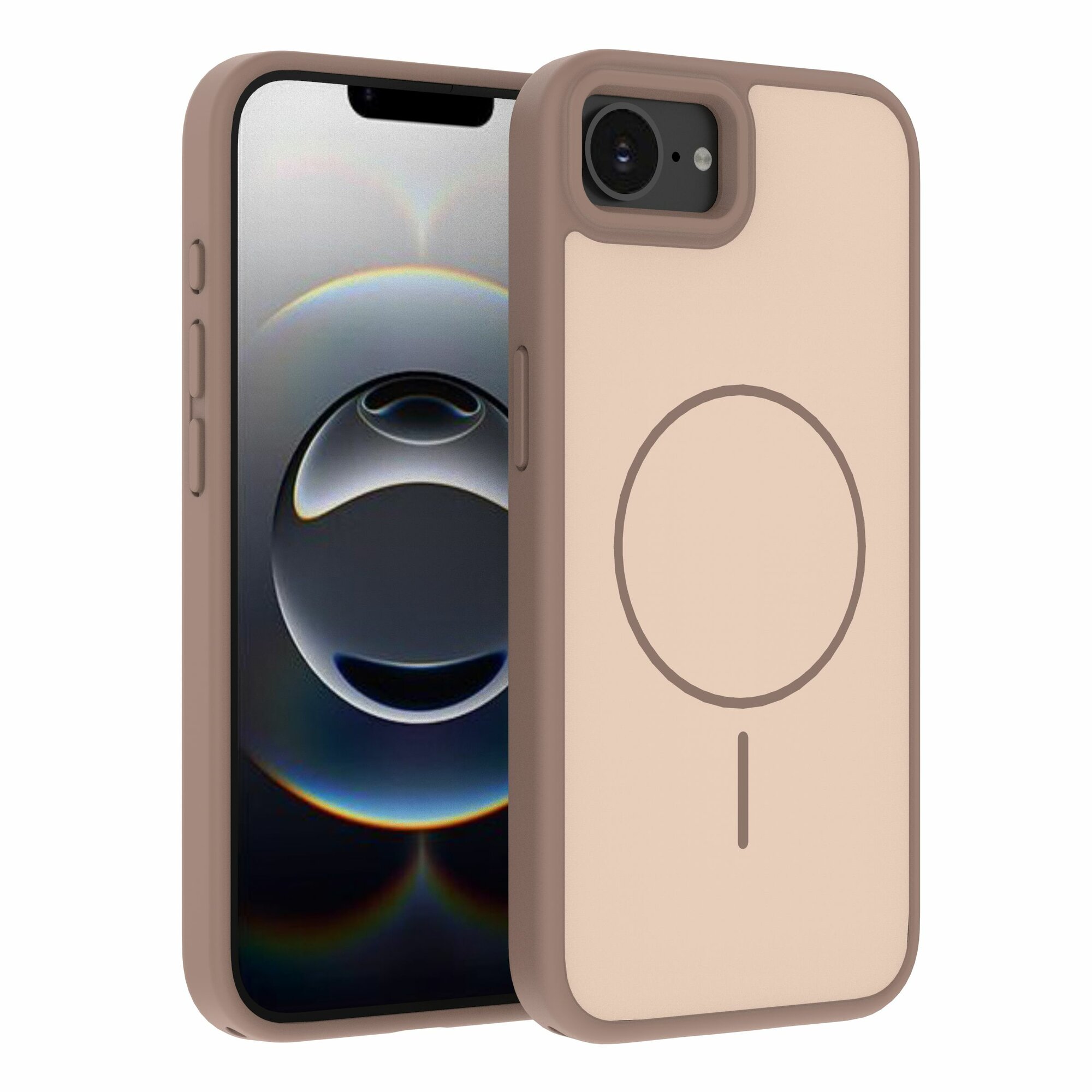 Противоударный чехол Supreme Two-tone Case с поддержкой MagSafe для iPhone 16e коричневый