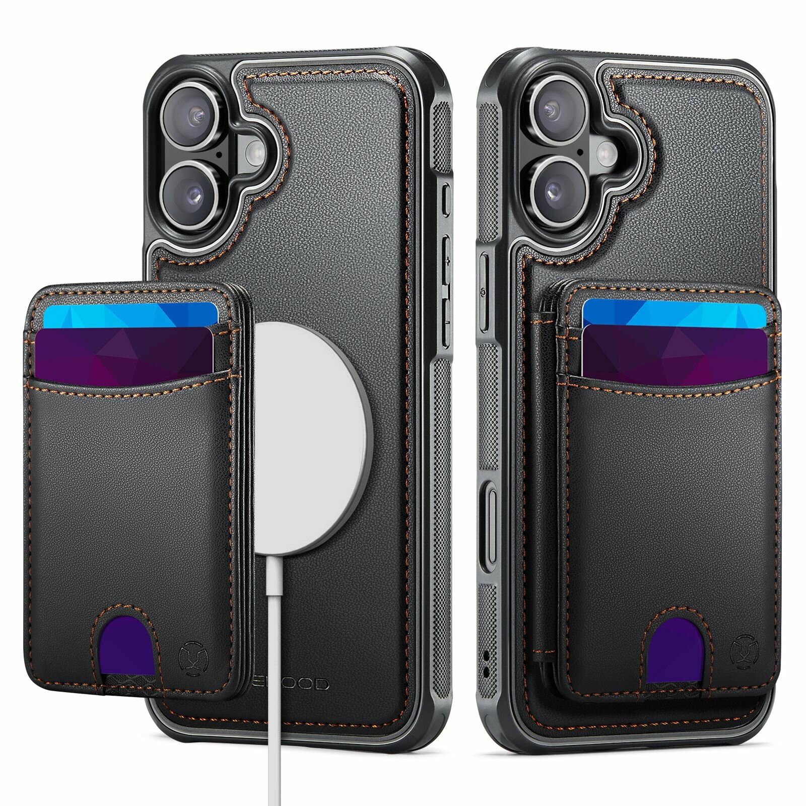 Чехол CaseMe Cardholder 2 in 1 iPhone 17 черный