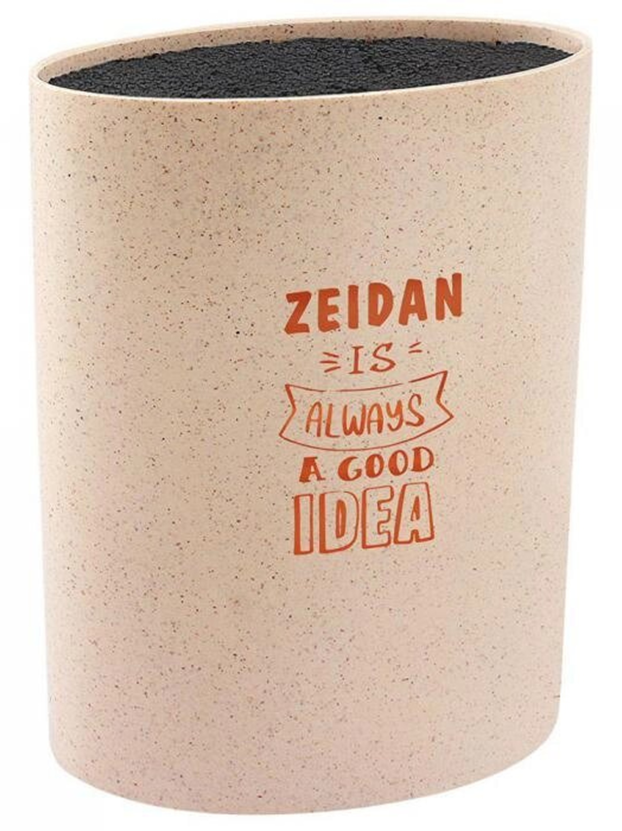 Подставка для ножей ZEIDAN Z-11052, пластик, 16х7х22,5 см, бежевый