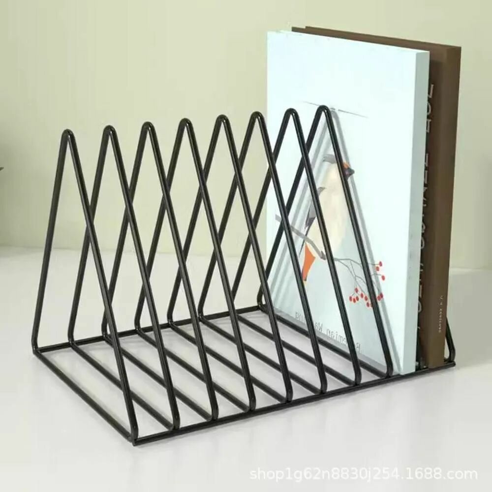 Треугольная подставка для CD дисков и виниловых пластинок, органайзер для книг и журналов, настольная полка для хранения