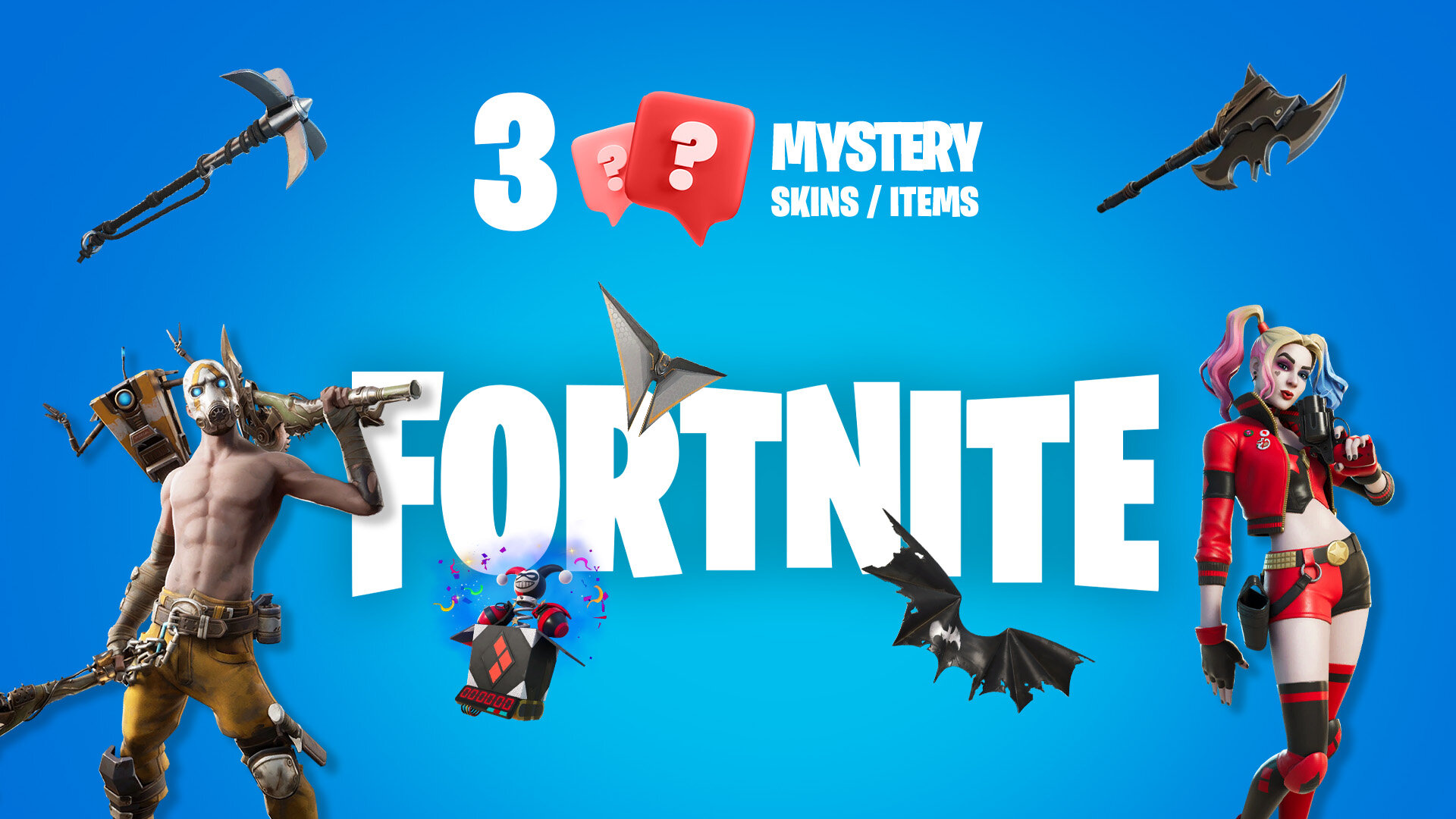3 Mystery Fortnite Skins / Items PC Epic Games Ключ | купить цифровой ключ для активации в России