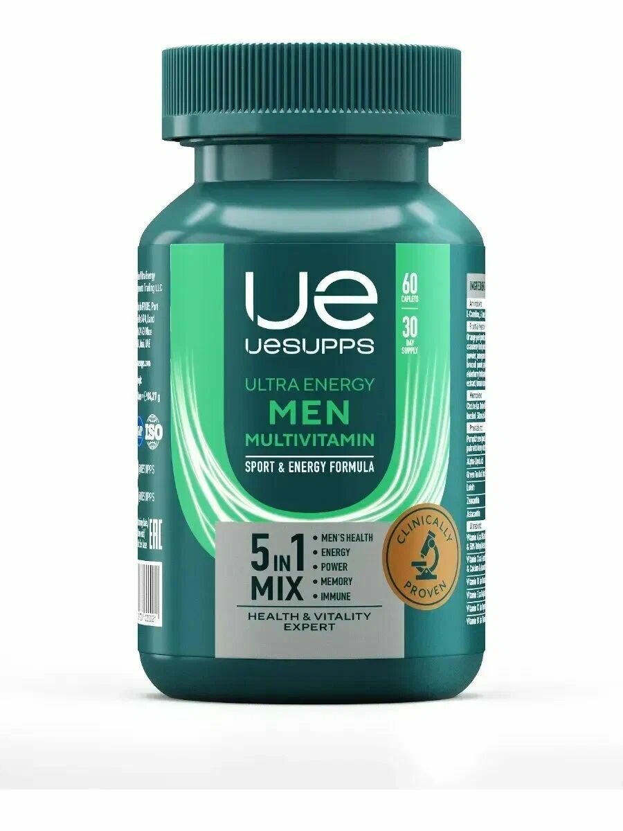 UESupps Ultra Energy Men Multivitamin Formula 60 капс.