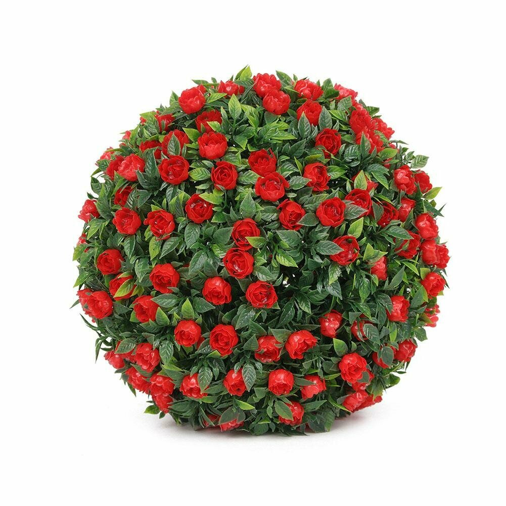 2 подвесных шара из искусственной травы для топиария, реалистичная модель искусственного растения, подвесной искусственный натуральный самшит для украшения дома, заднего двора, веранды, свадебного торжества.