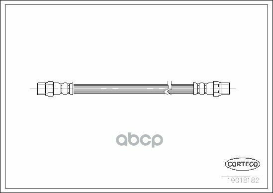 Тормозной шланг задний [161mm] AUDI 80, VW Passat B2/B3/Golf 1/2/Jetta/T3/T4/T5 80-09 Corteco арт. 19018182