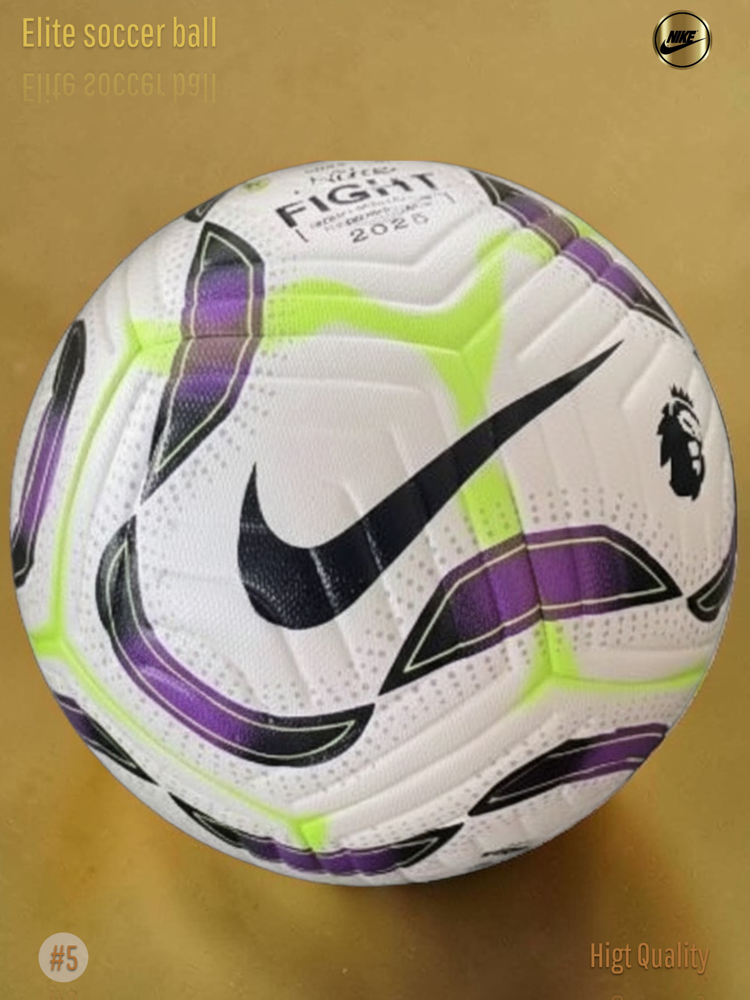 Футбольный мяч MSN Toys Nike Flight 2025 Premier League, 5 размер, искусственная кожа