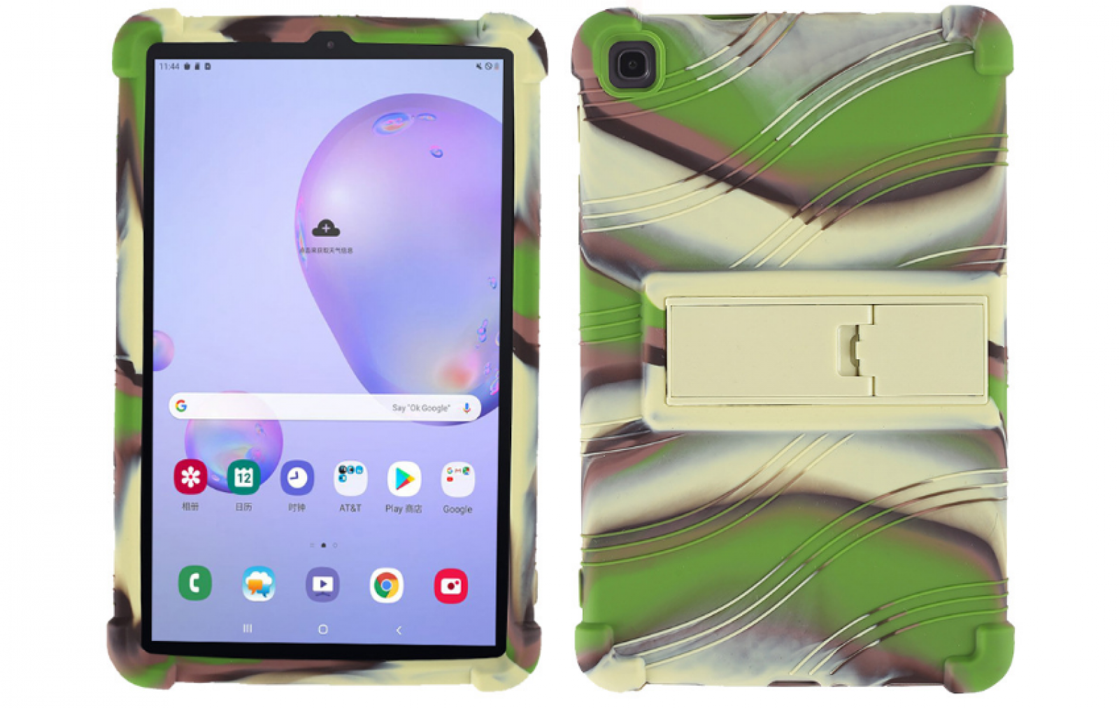 Чехол-бампер MyPads для Samsung Galaxy Tab A7 Lite LTE 2021 противоударный хаки