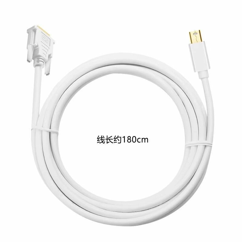 1.8 m Thunderbolt 1 / 2 Мини - дисплей порт Мини DP до DVI D 24 + 1 кабельный преобразователь для телевизора ноутбук проектор адаптер