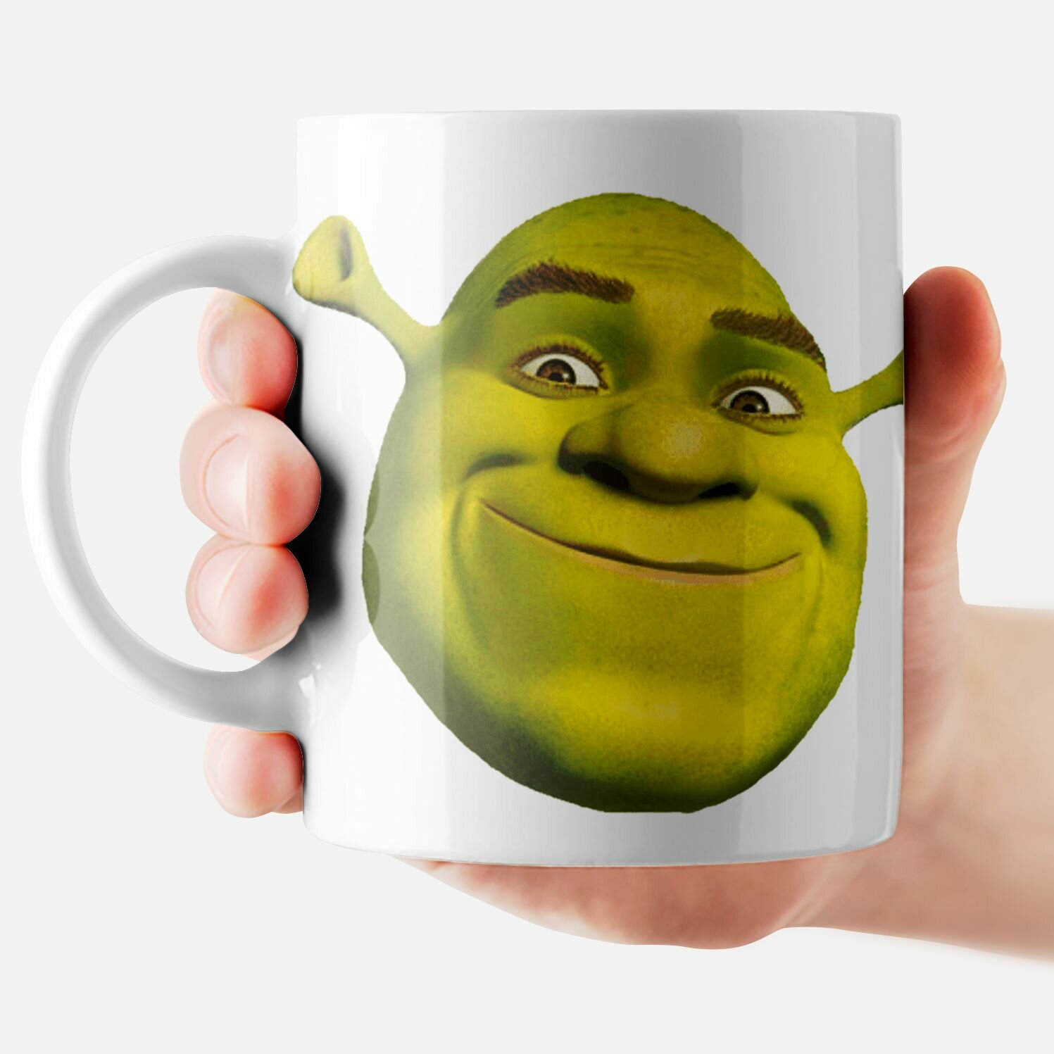 Кружка с приколом "Шрек мем"