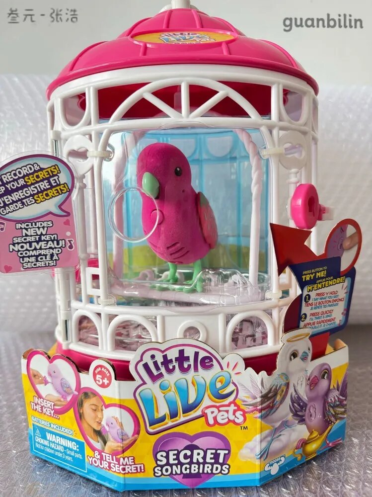 Интерактивная игрушка Little Live Pets Secret Songbirds в клетке, для девочек, со звуковыми эффектами