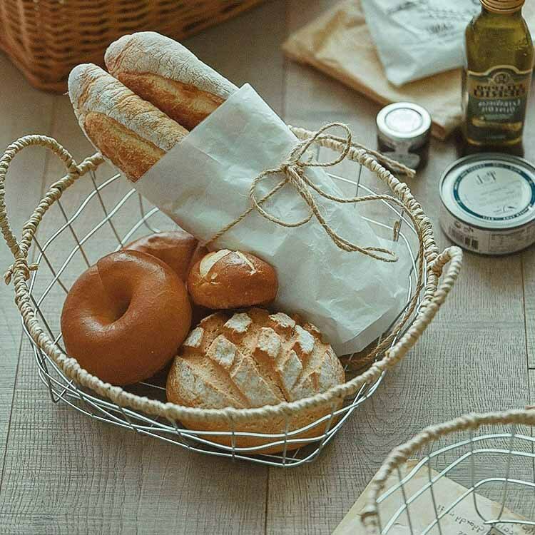 Плетеная корзина для хранения ins из кованой железной проволоки, корзина для хранения хлеба