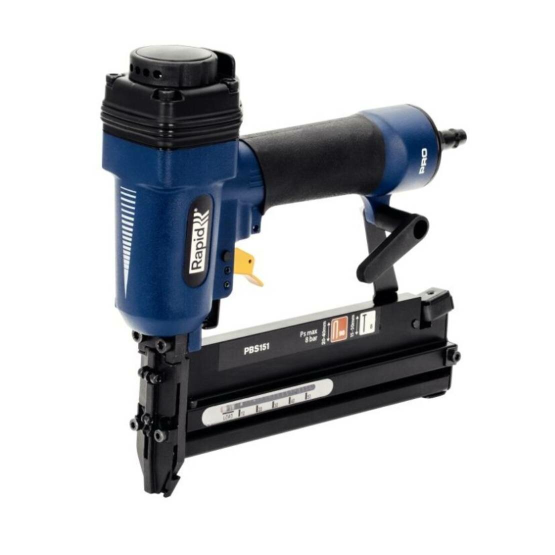 Пневматический степлер Rapid 2-в-1 для скоб тип 90, гвозди тип 300, магазин 110 шт, регулировка глубины, синий