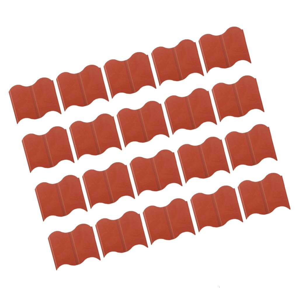 Пластиковый садовый забор, Кирпично - красный