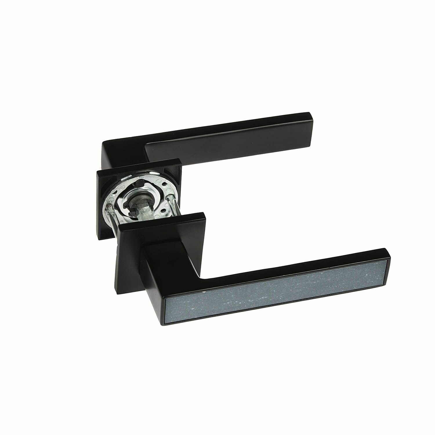 Ручка дверная Code Deco H-30111-A-BLM/B Slim раздельная, черная матовая