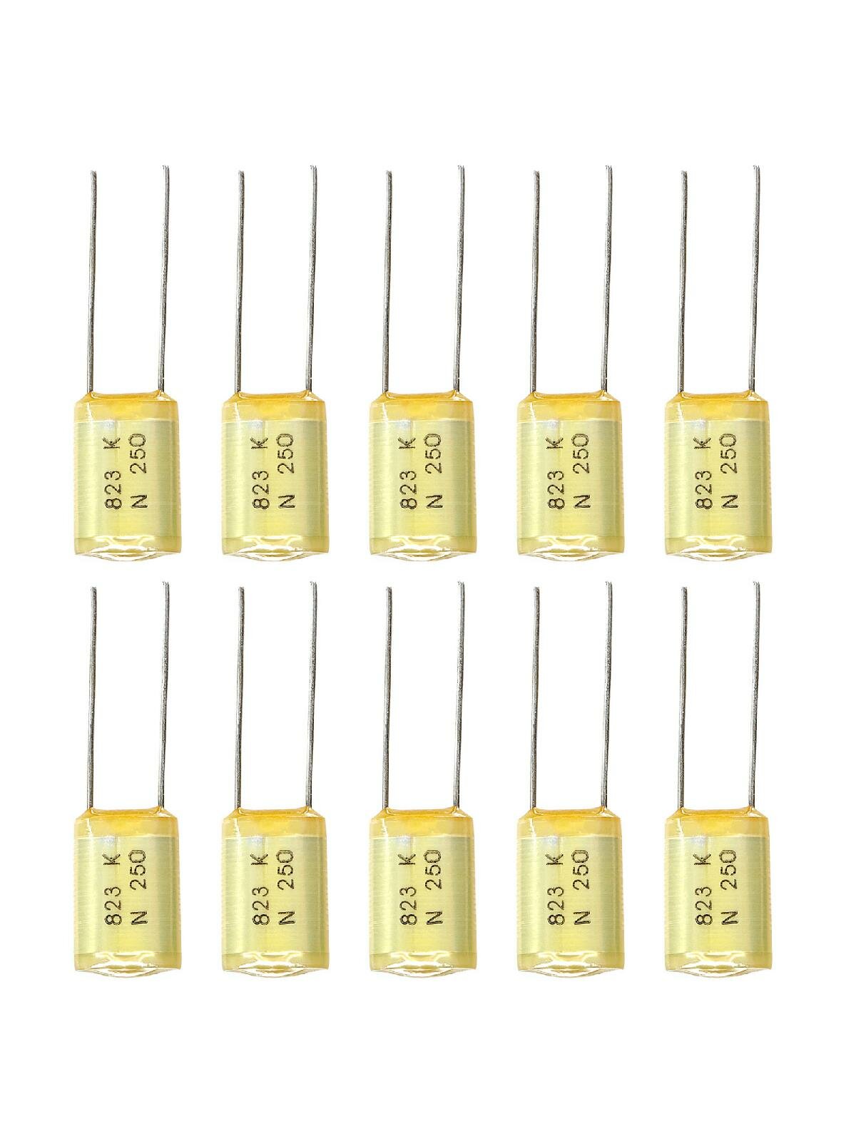 10шт Конденсаторов с шумоподавлением 250V 823K для замены компонентов гитар