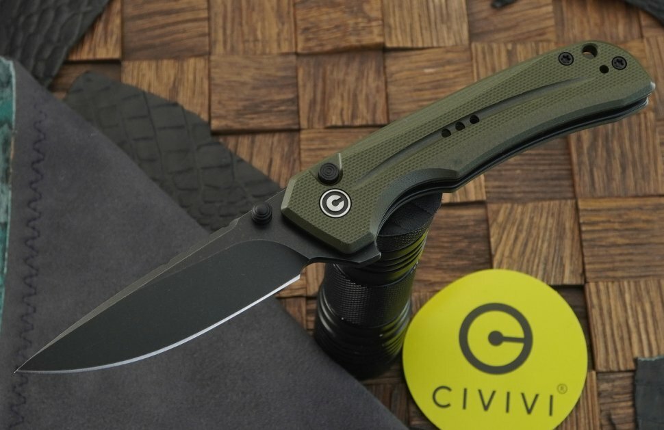 Складной нож Civivi Tarask, сталь Nitro-V, BW, рукоять зеленый G-10