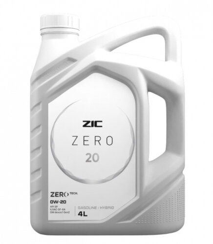 Моторное масло Zic ZERO 20 0W-20 синтетическое 4 л