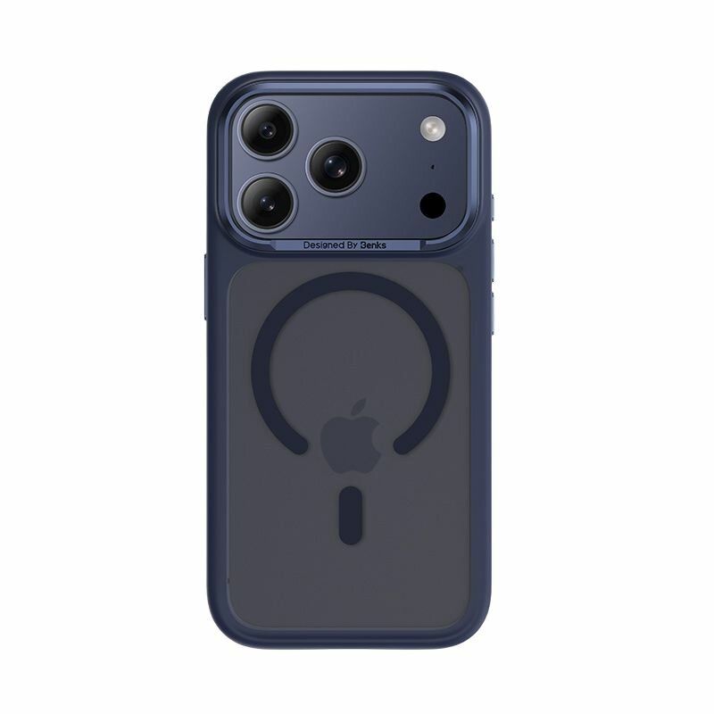 Чехол силиконовый Benks Mist Protective Case (MagSafe) для iPhone 17 Pro 6.3", цвет синий (Blue)