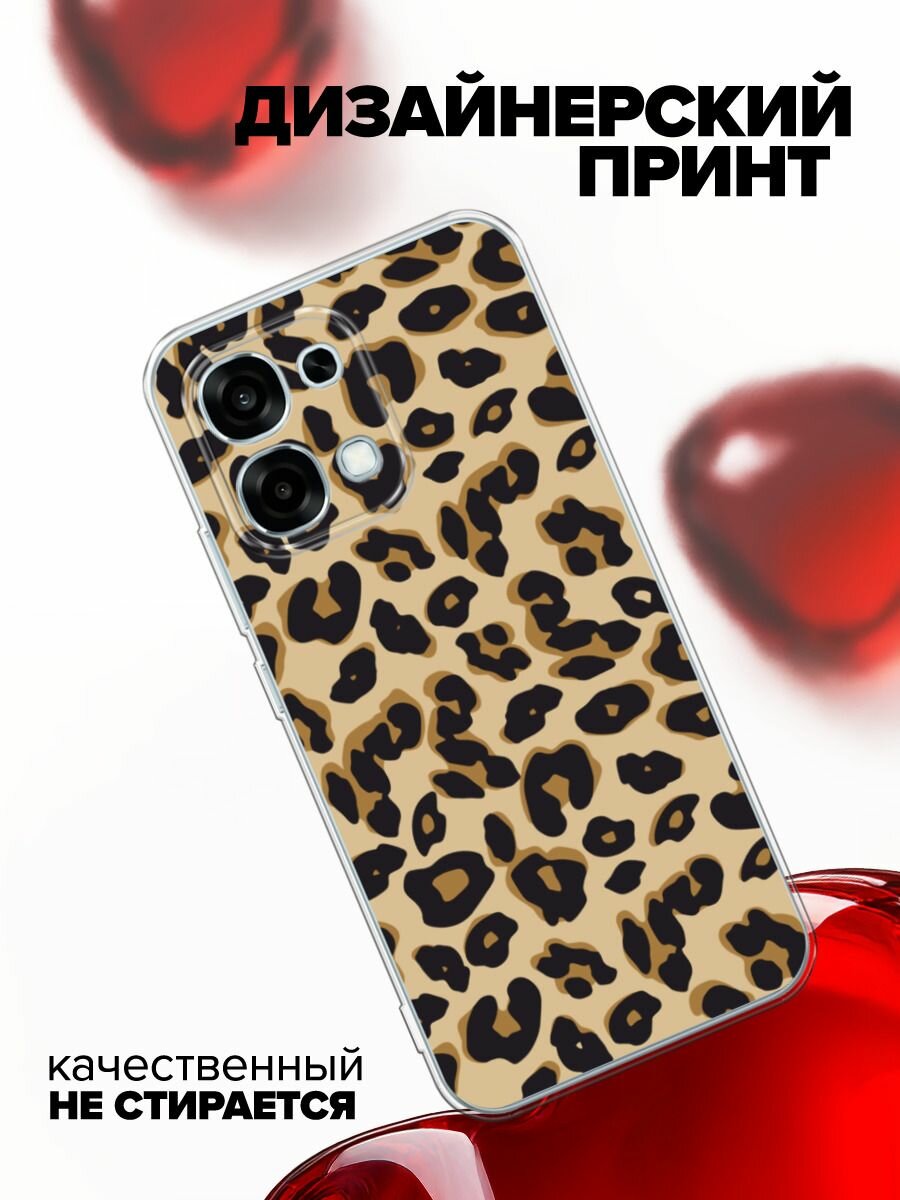 Чехол на Oppo A6 Pro / Оппо A6 Про с принтом Леопардовый узор — фото 1