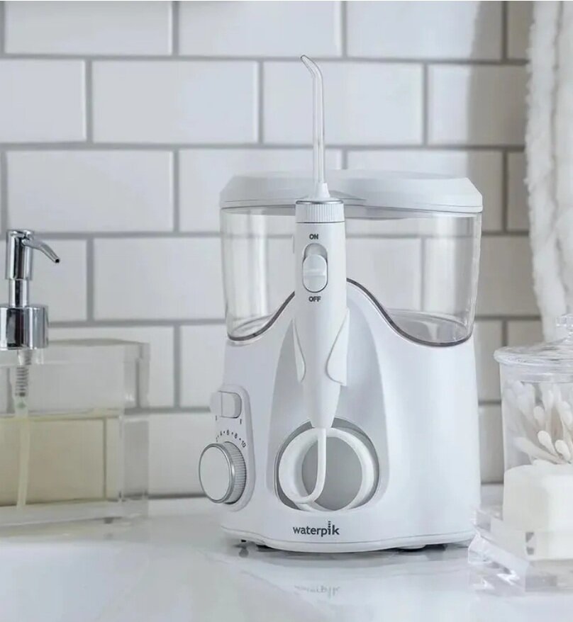 Ирригатор WaterPik WP-160 EU Ultra Plus, белый, 10 режимов, 7 насадок