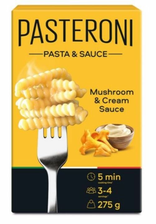 Макаронные изделия PASTERONI Pasta & Sauce Джирандоле №124 с соусом сливочно-грибной /картон/ 275г