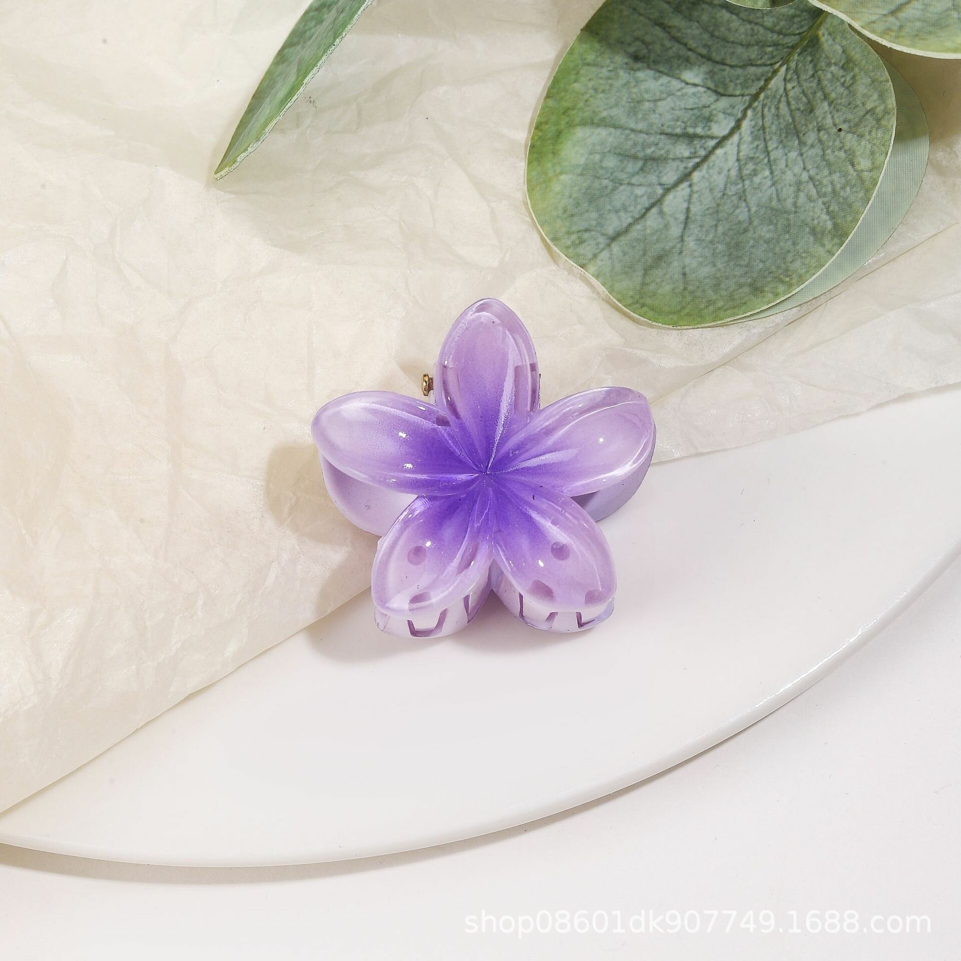 Модная популярная заколка для волос в виде цветка плюмерии, женская заколка-краб в нежном и естественном стиле, большая заколка для волос для женщин, корейский стиль, простая и универсальная, повседне