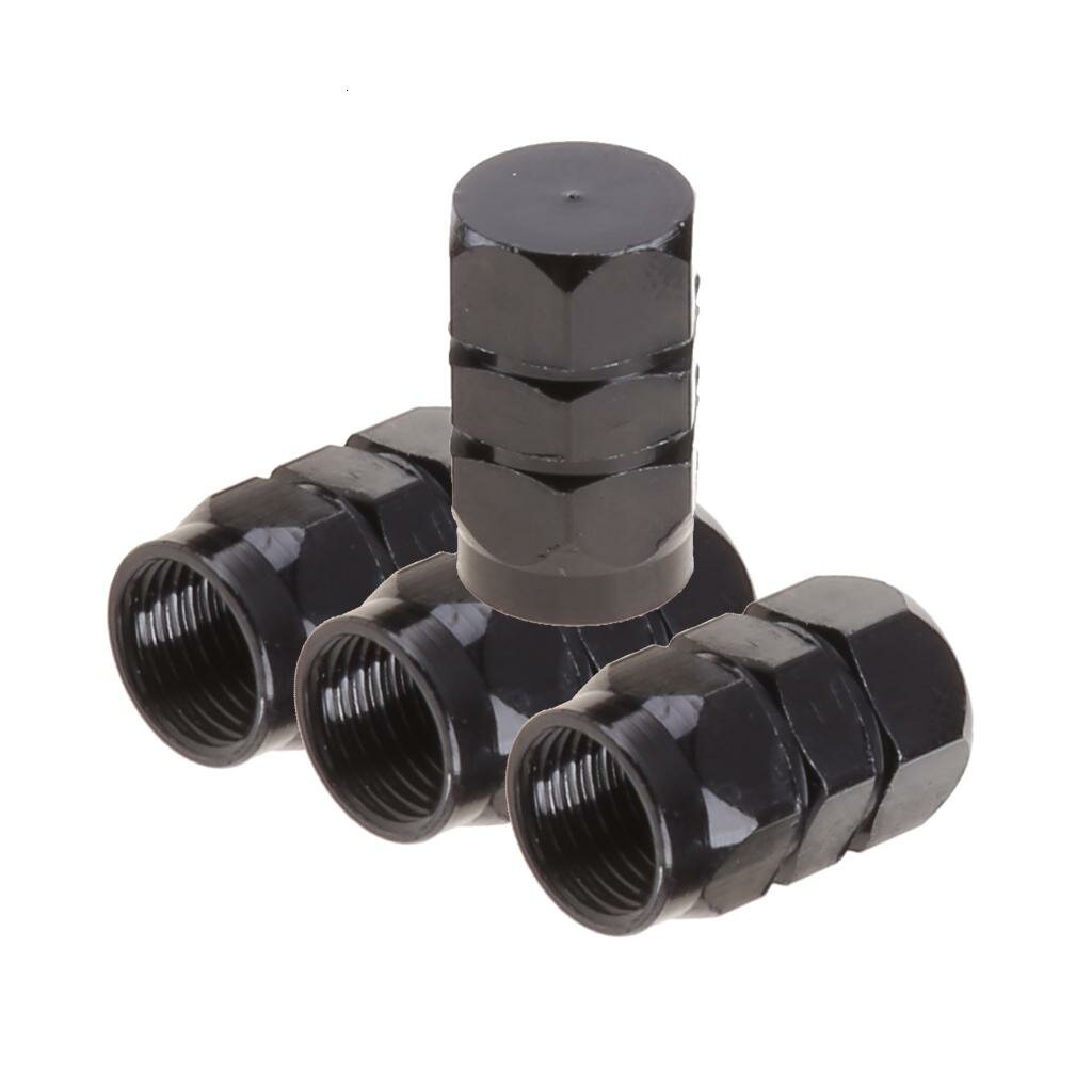 Колпачки для вентилей шин (4 шт.), Черный