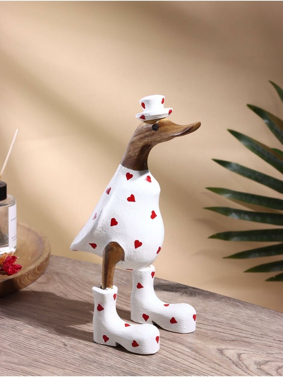 Статуэтка Сима-ленд "Утка в сердечках", дерево, серия Indonesian style, 27см
