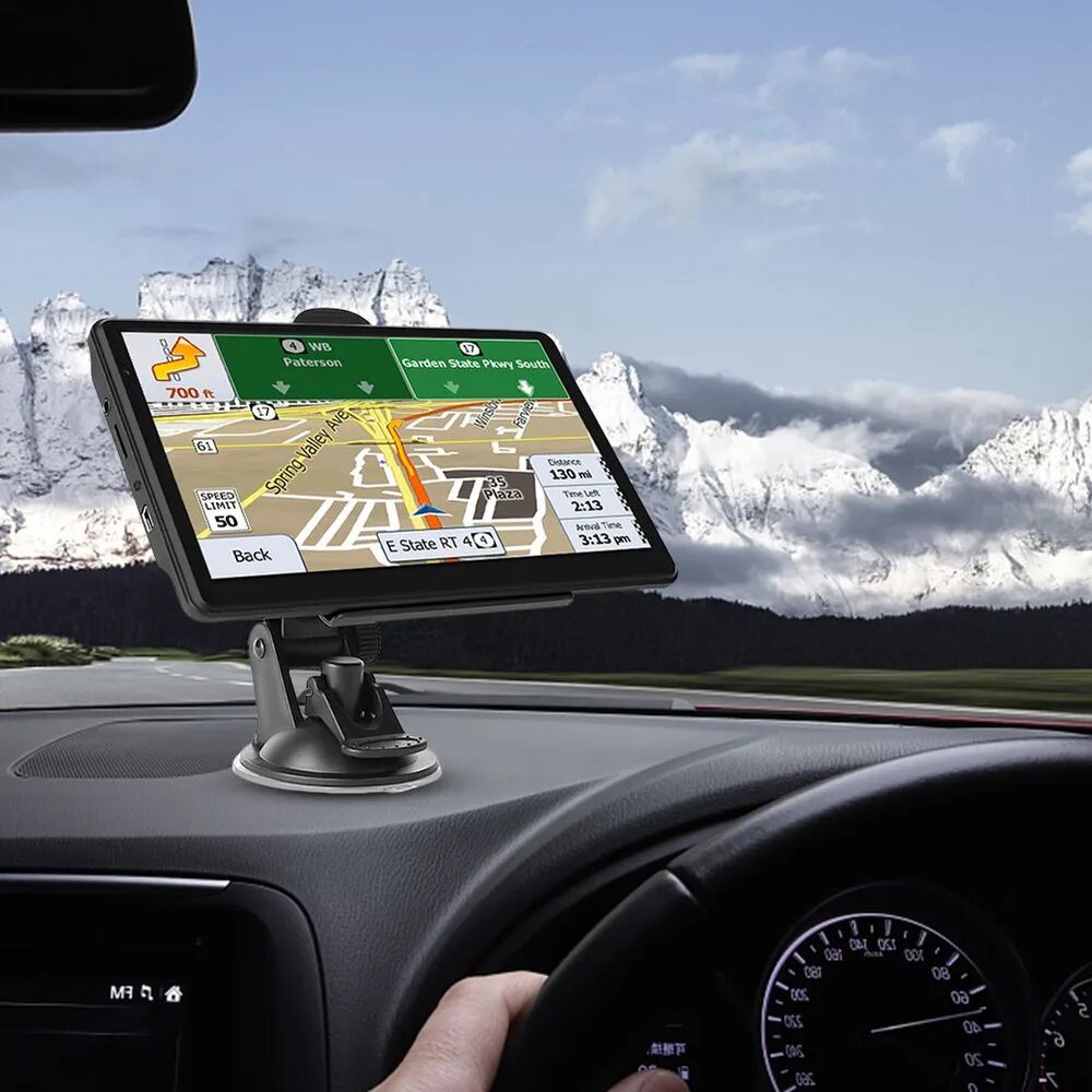 Портативный автомобильный GPS-навигатор с 7-дюймовым сенсорным экраном для авто — фото 1