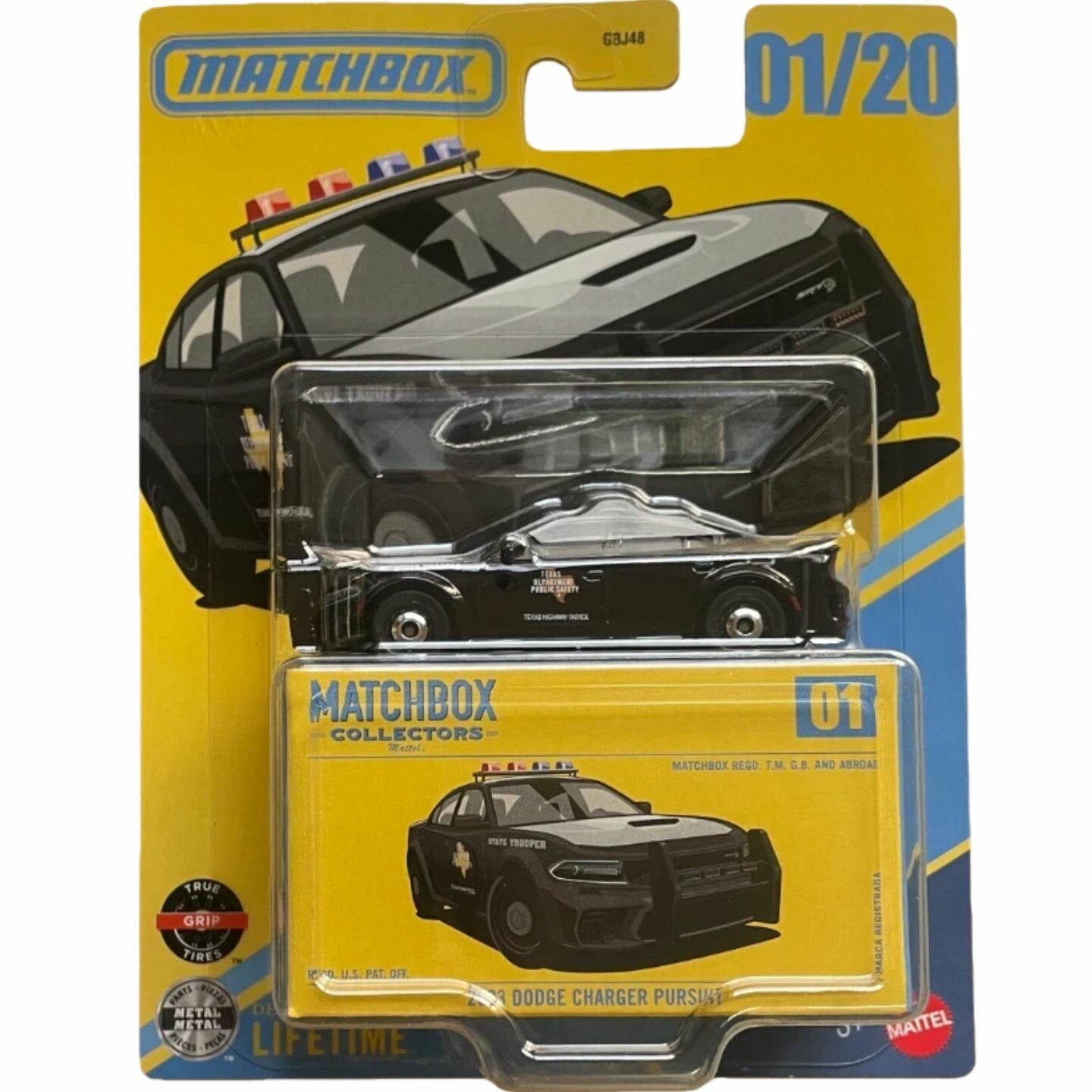 MATCHBOX Модель автомобиля из сплава, 1:64, серия Matchbox Collectors , Эксклюзивная коллекция:2023 DODGE CHARGER PURSUIT