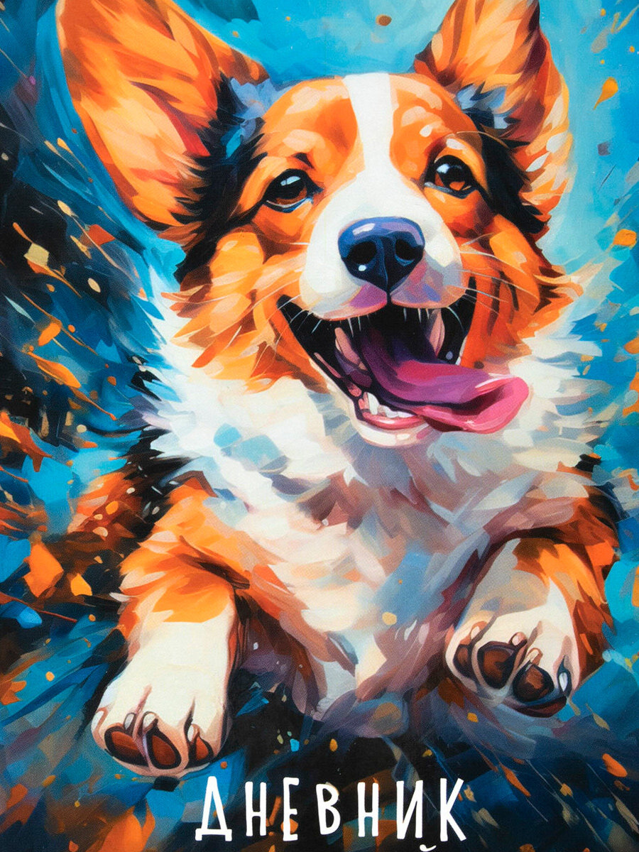 Brauberg Дневник школьный 5-11 класс 48 л глянцевая ламинация, с подсказом, Милый корги 106877