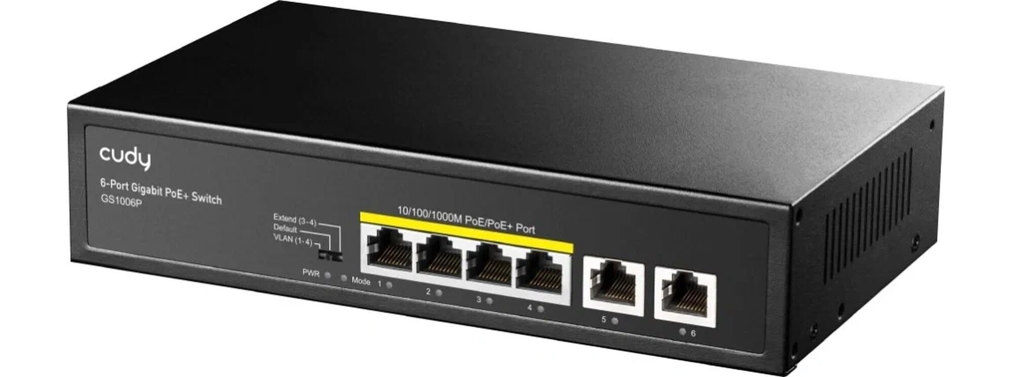 Коммутатор Cudy GS1006P, неуправляемый, PoE, 4 порта, 1 Гбит/с