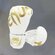 Боксерские перчатки Venum White/Gold для бокса 12 oz кожаные