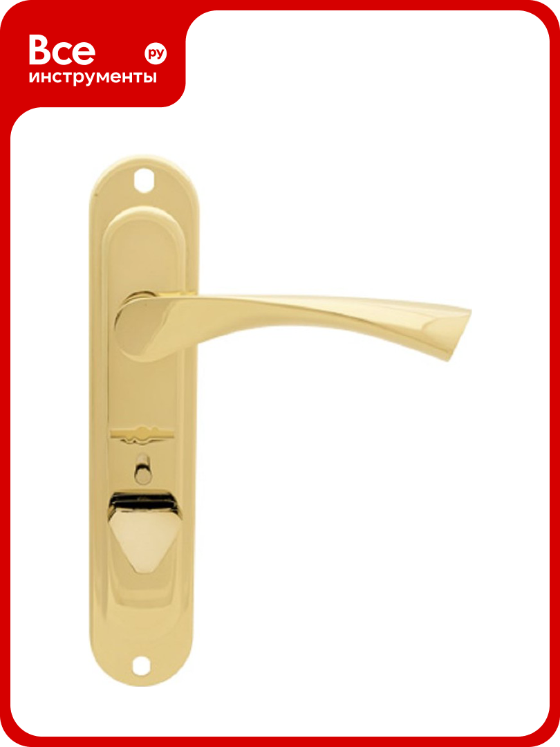 Ручки на планке APECS HP-42.0123‑S‑C‑G‑L 14183, 42 мм, золотое гальваническое покрытие, левая открывающая сторона