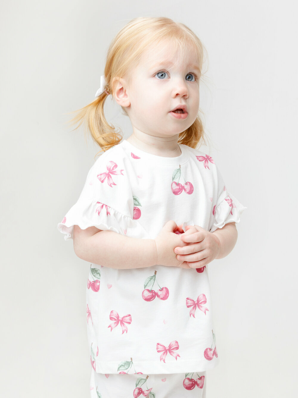 Футболка трикотажная детская для девочки, хлопок