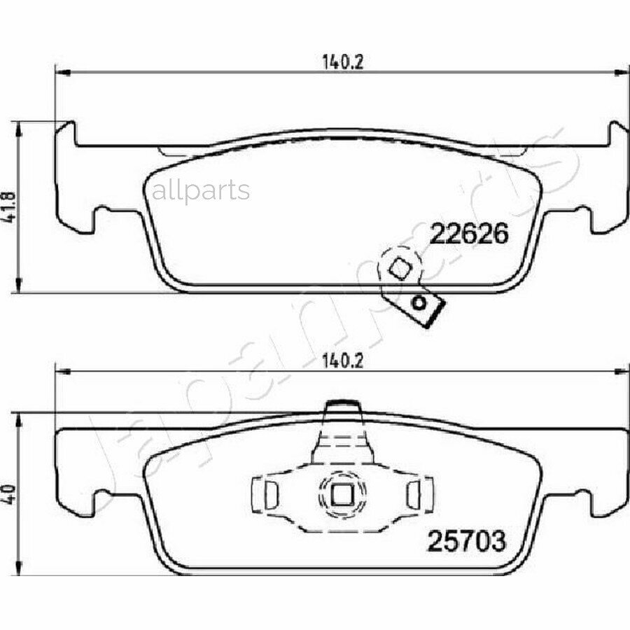 JAPANPARTS PA-M01AF Колодки тормозные SMART 16- передние