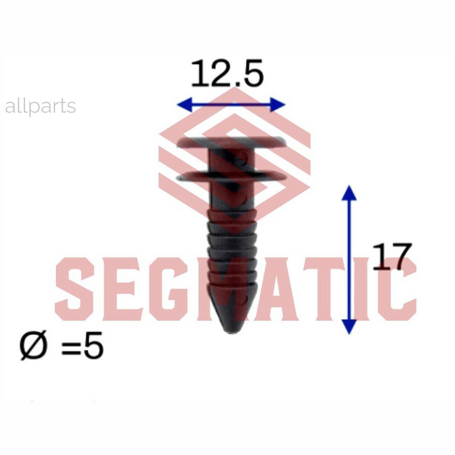 SEGMATIC SG70203268 Клипса пластмассовая FORD