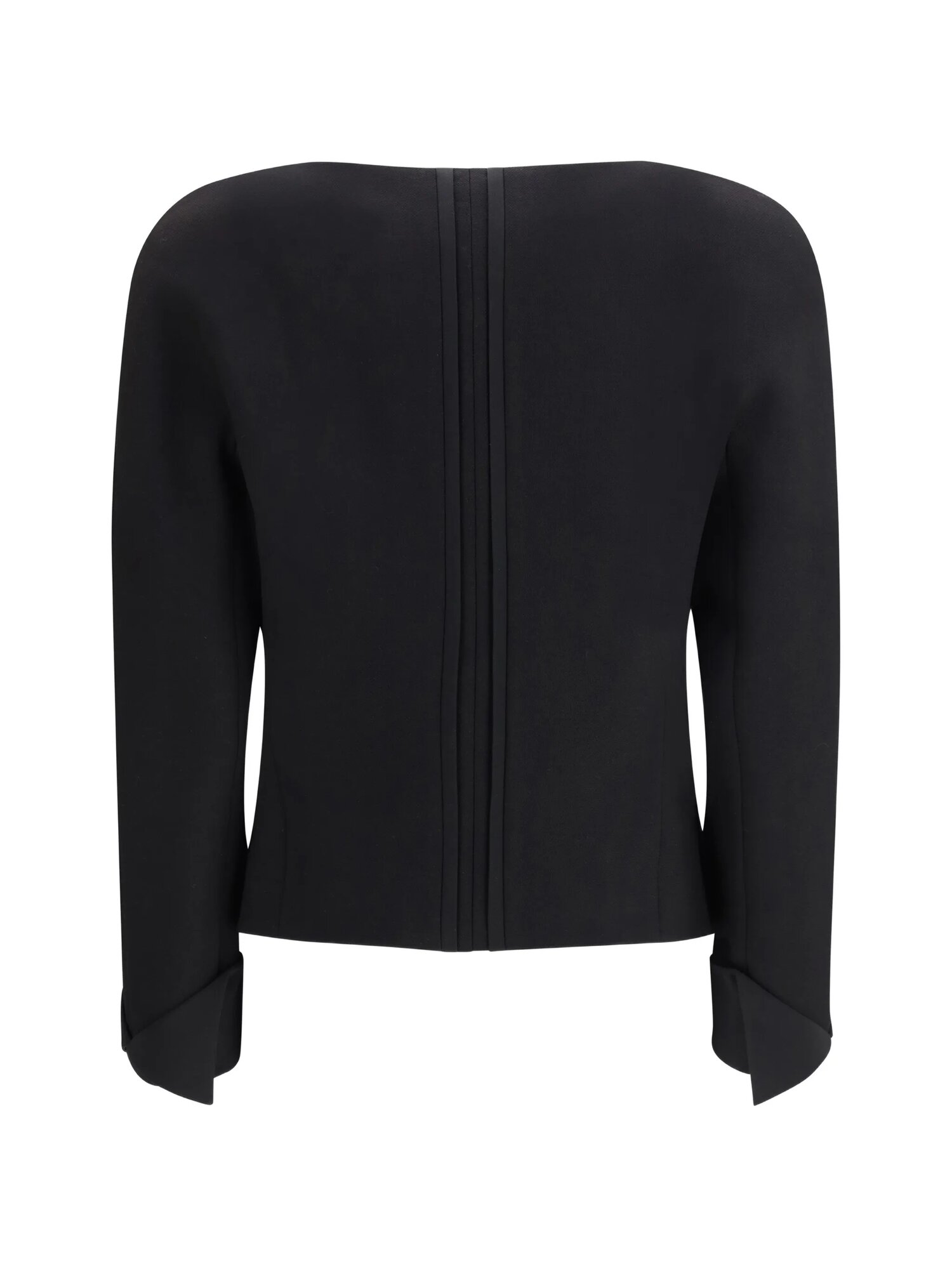 Куртка Chloe Collarless fitted jacket, размер 40, черный — фото 1