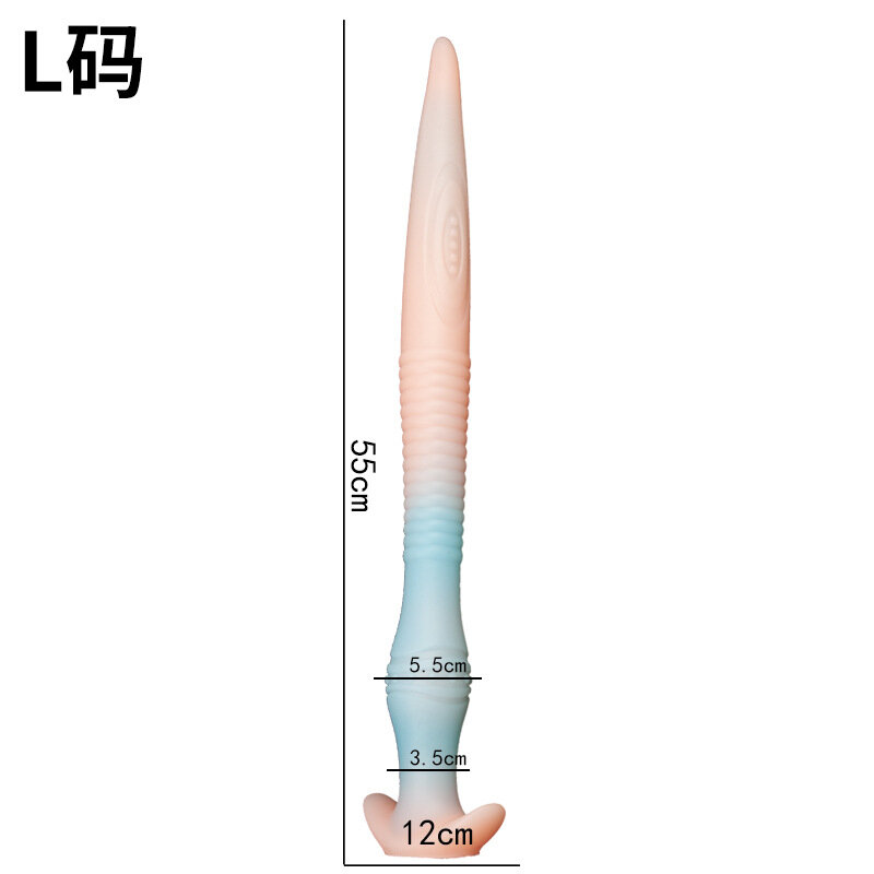 Сверхдлинная анальная пробка размером с угря, светящаяся в темноте, для женщин, расширитель для мастурбации для взрослых, игрушки в виде угрей конфетных цветов.