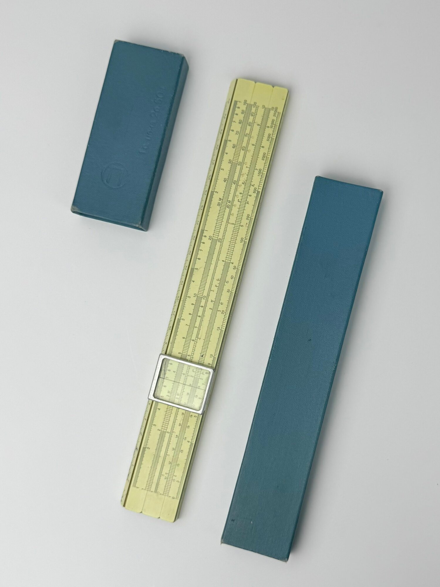 Линейка счетная логарифмическая СССР в футляре, 1968 год, Ленинград