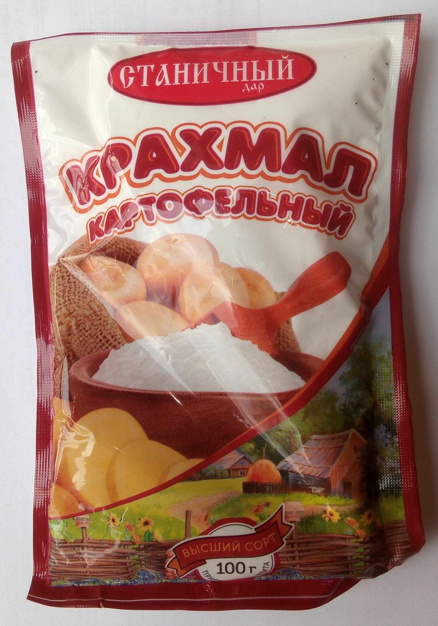 Крахмал картофельный "Станичный дар", 100 грамм / 1 пачка